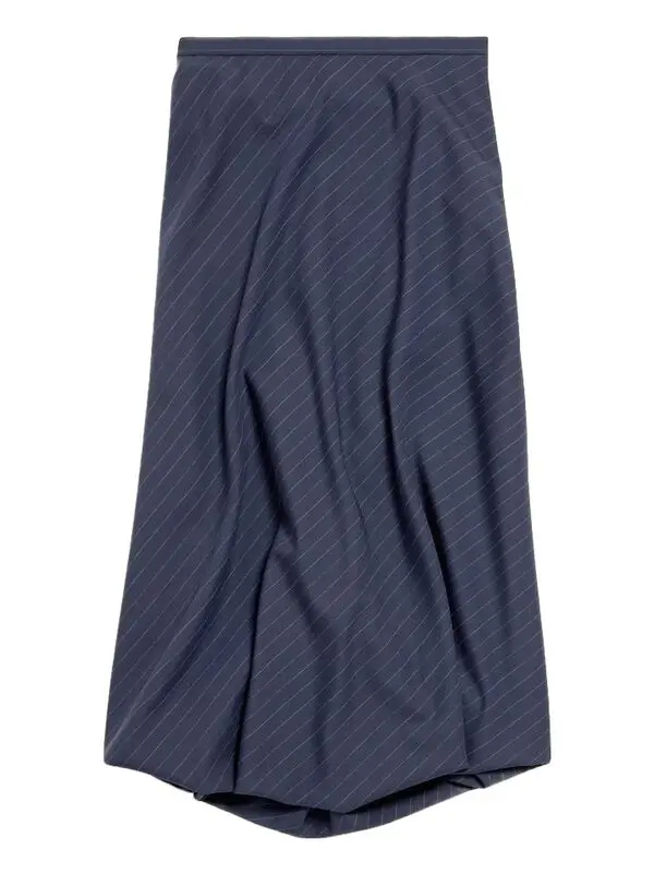 Balenciaga Twisted Tailored Skirt - Dark Navy