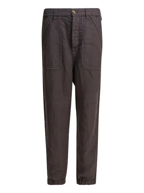 Brunello Cucinelli Straight Leg Drawstring Trousers - Brown