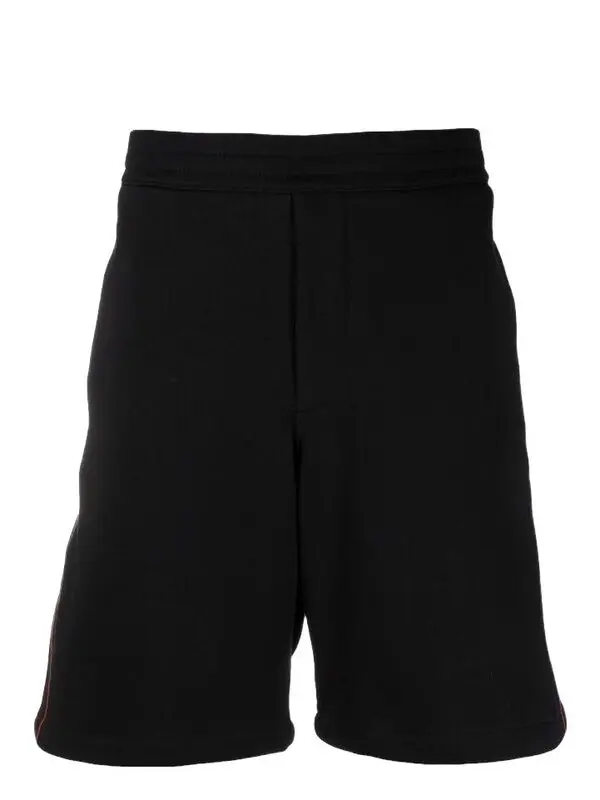 Alexander McQueen Logo Ribbon Sweat Shorts - Black
