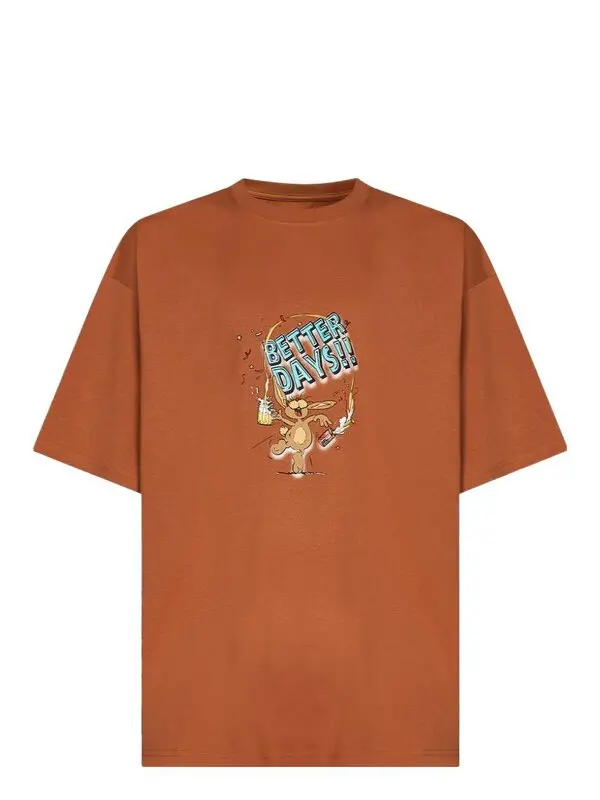Martine Rose Item O-neck Short-sleeved T-shirt - Brown