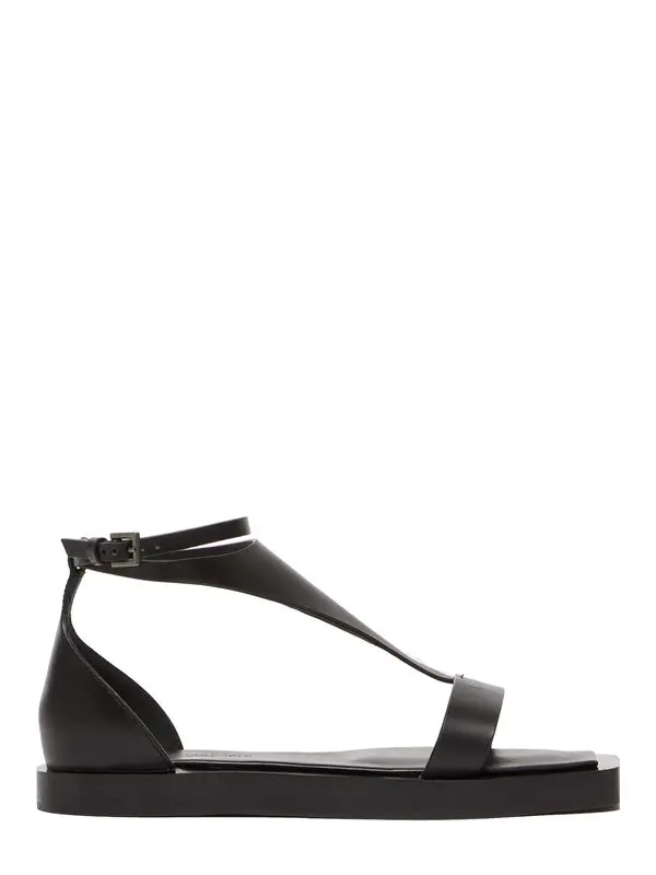 Max Mara Buckled Open Toe Sandals - Black