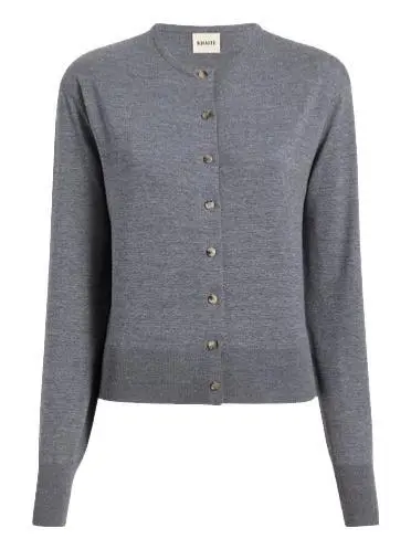 Khaite The Jackie Cardigan - Sterling Silver