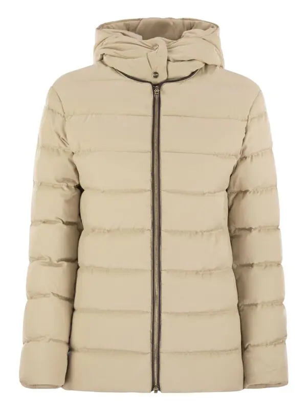 Herno Hooded Down Jacket - Nude