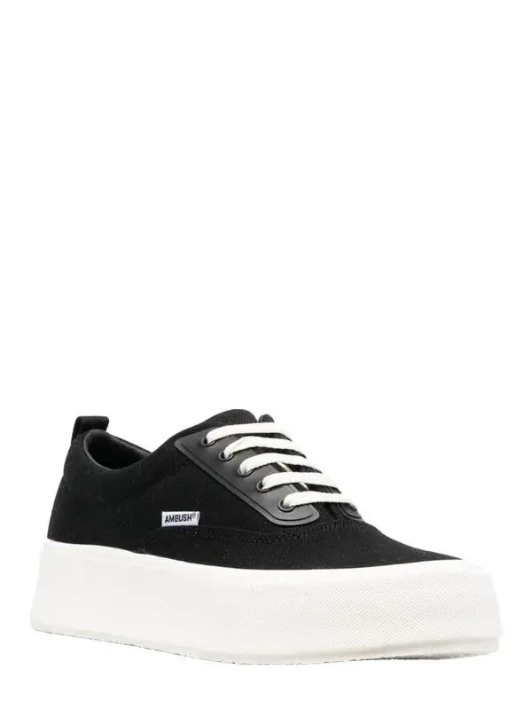 AMBUSH Logo Detailed Lace-up Sneakers - Black