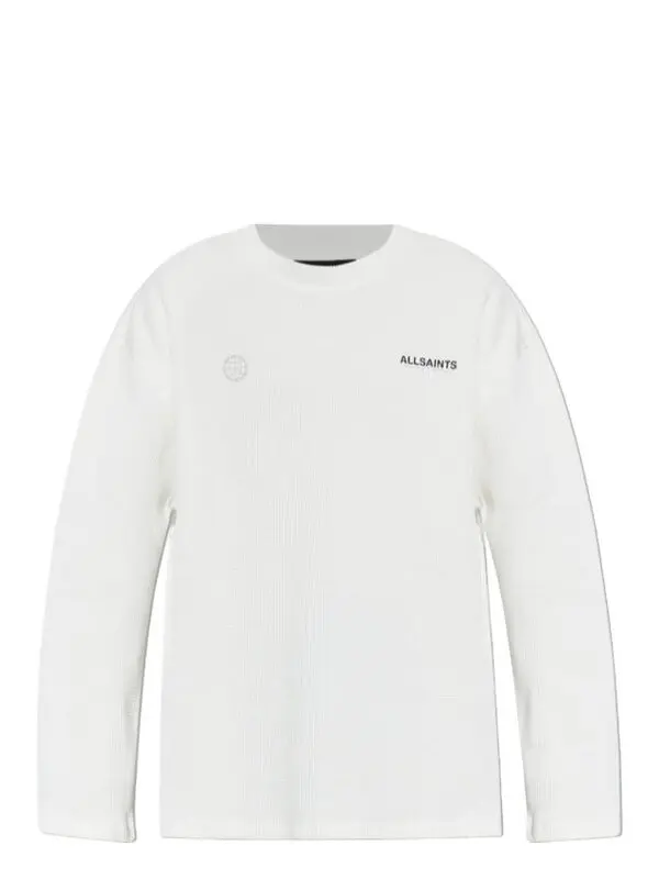 ALLSAINTS Emblem Waffle Knit Sweater - Cottage White