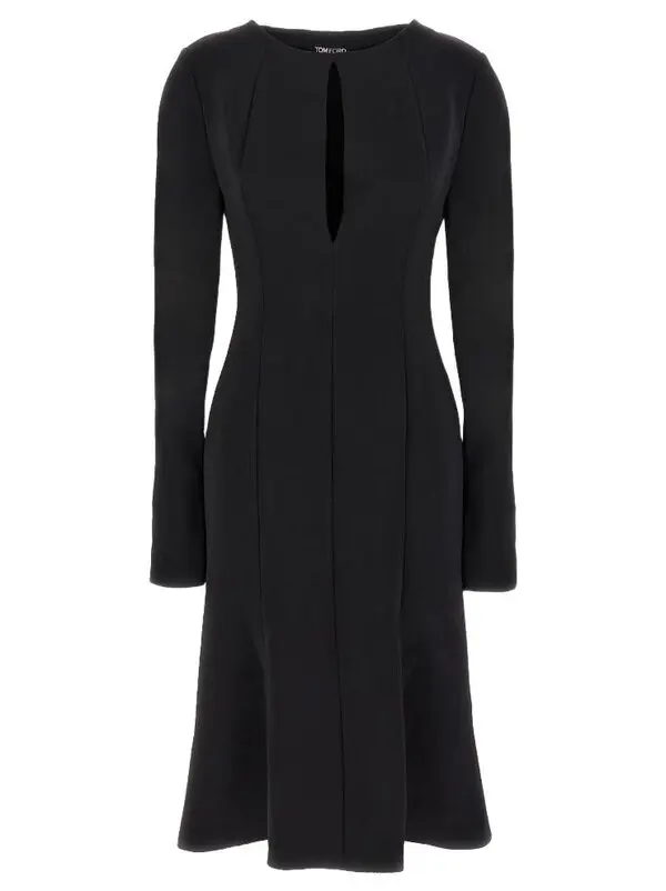 TOM FORD Cut-out Midi Dress - Black