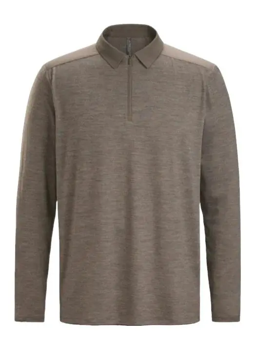 Veilance Frame Long Sleeve Polo Shirt - Gnosisheather