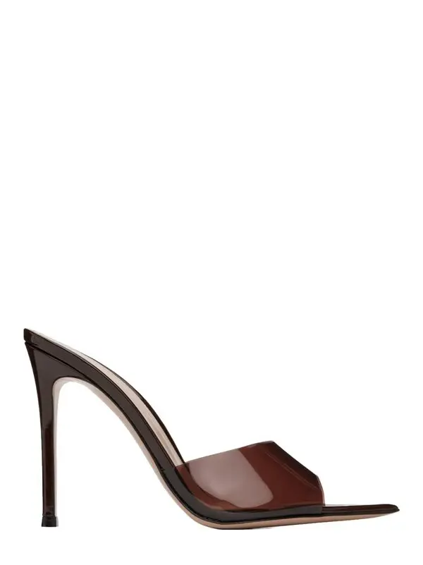 GIANVITO ROSSI Logo Pointed High-heeled Sandals - Black