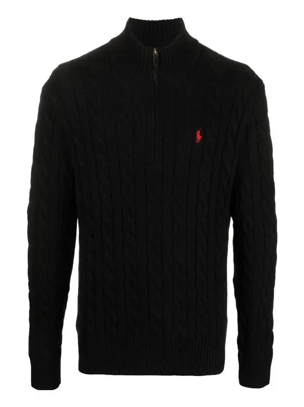 Polo Ralph Lauren Half-zip Long-sleeved Jumper - Black