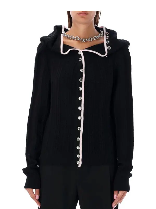 Y/project Single-breasted Long-sleeved Cardigan - Black