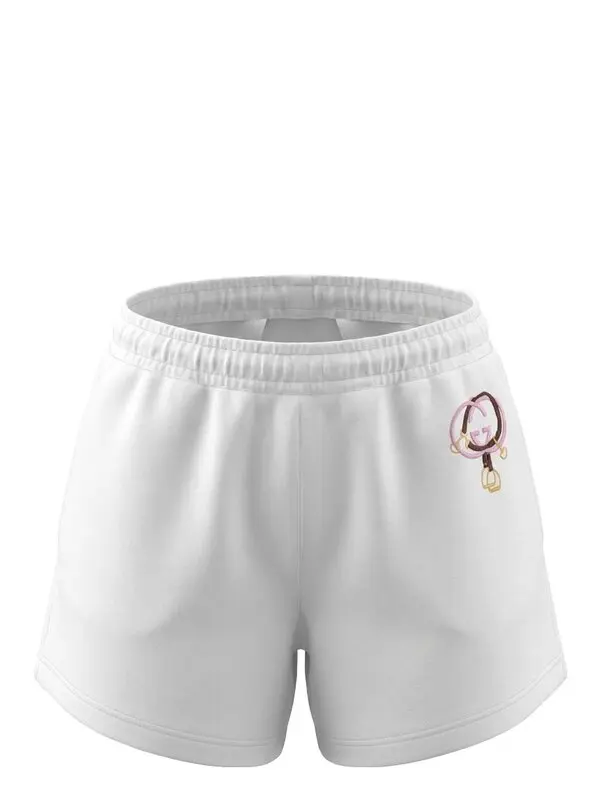 Gucci Cotton Jersey Shorts With Web Interlocking G Embroidery - White