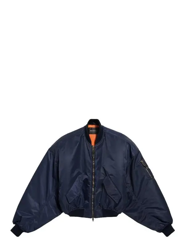 Balenciaga Padded Bomber Jacket - Black
