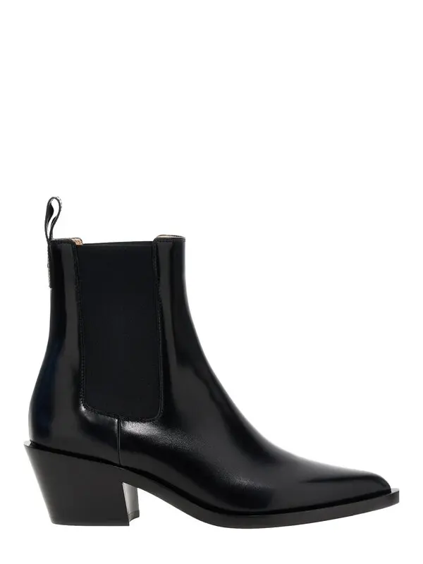 GIANVITO ROSSI Wylie Pointed Toe Ankle Boots - Black
