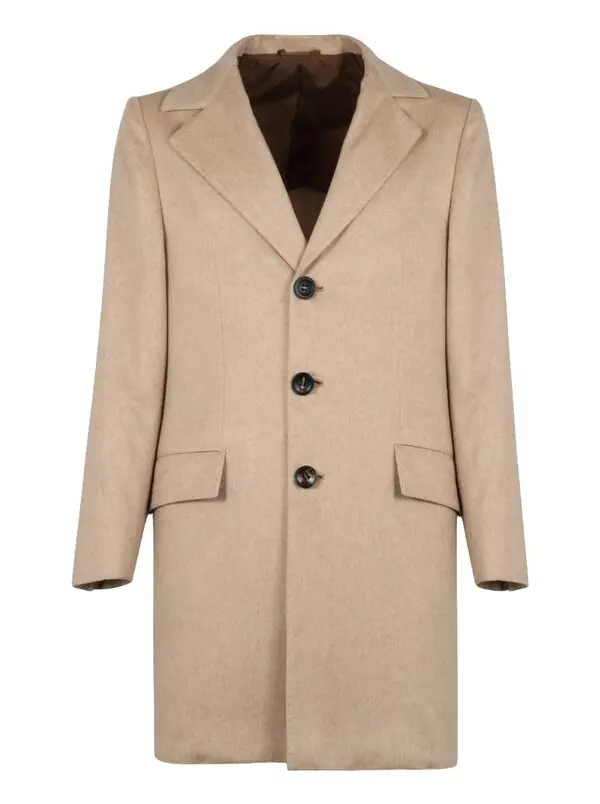 Kiton Classic Overcoat - Nude
