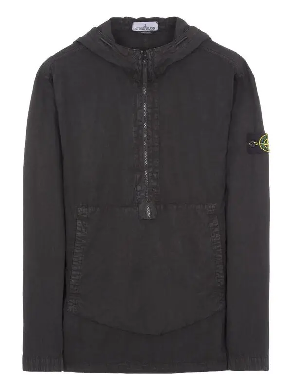 Stone Island 103wn Hooded Cotton Overshirt - Black