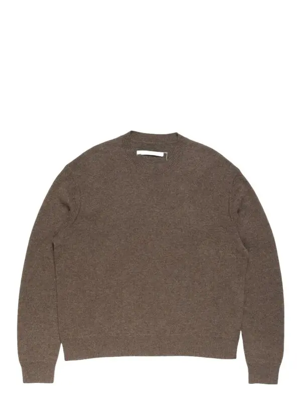 Acne Studios Ribbed Crew Neck Knitted Sweater - Walnut Brown