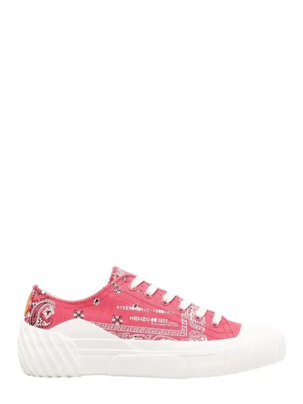 Kenzo Printed Lace-up Sneakers - Pink