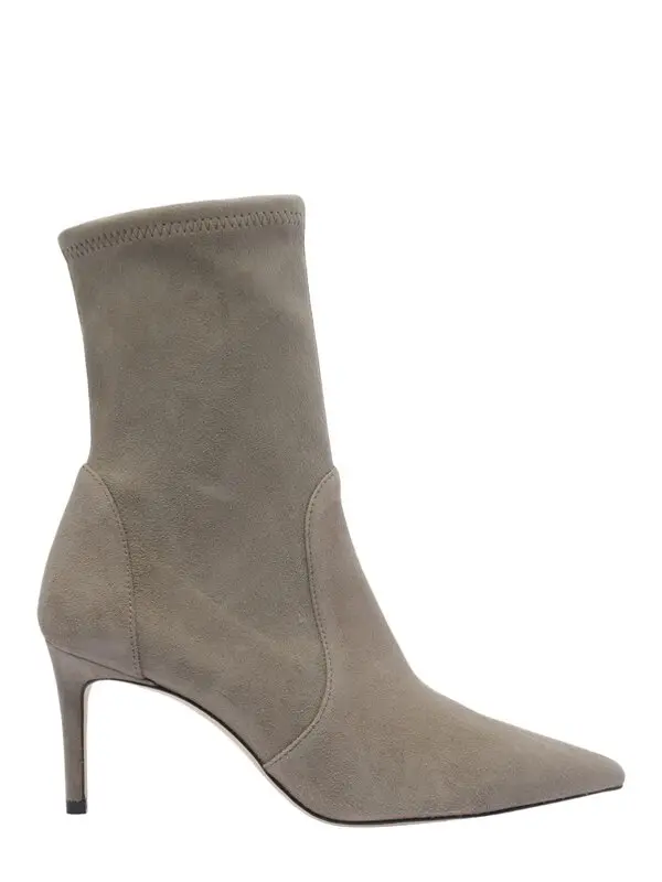 STUART WEITZMAN Power Bootie 75 Stiletto Heel Boots - Gray