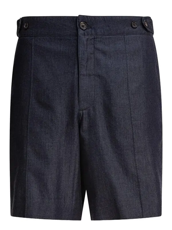 Alexander McQueen Denim Bermuda Shorts - Blue