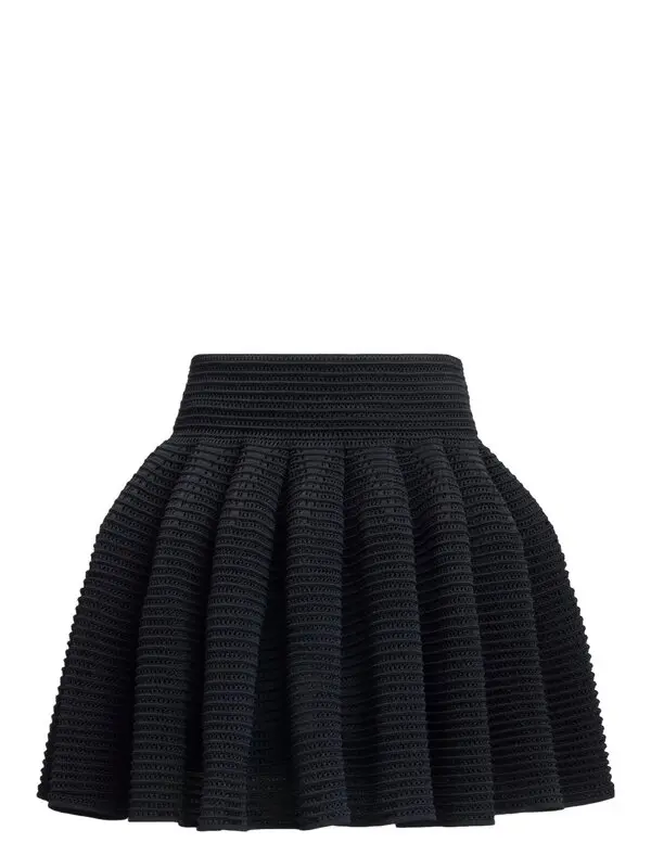 Alaïa Crinoline Knitted Mini Skirt - Black