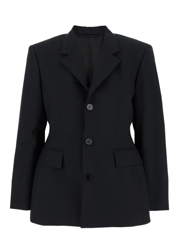 Balenciaga Hourglass Single-breasted Jacket - Black
