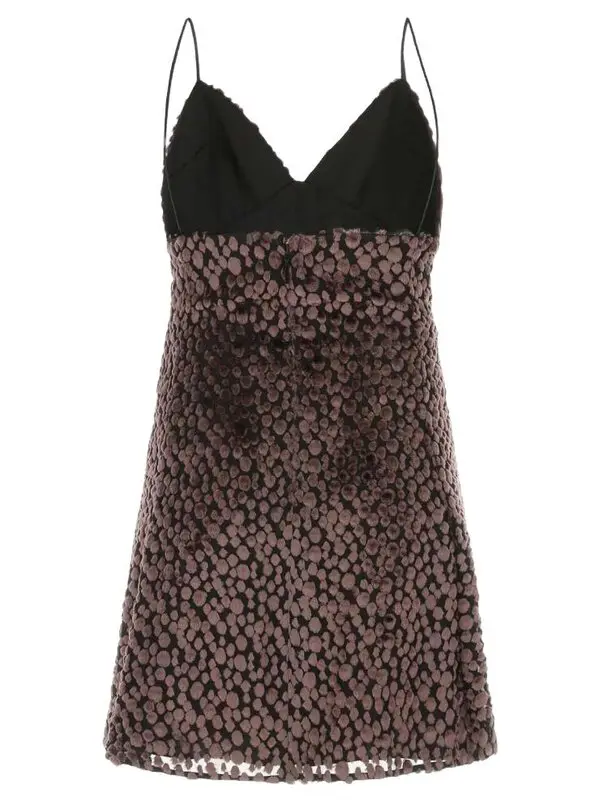 Saint Laurent Sleeveless Velvet Dress - Black