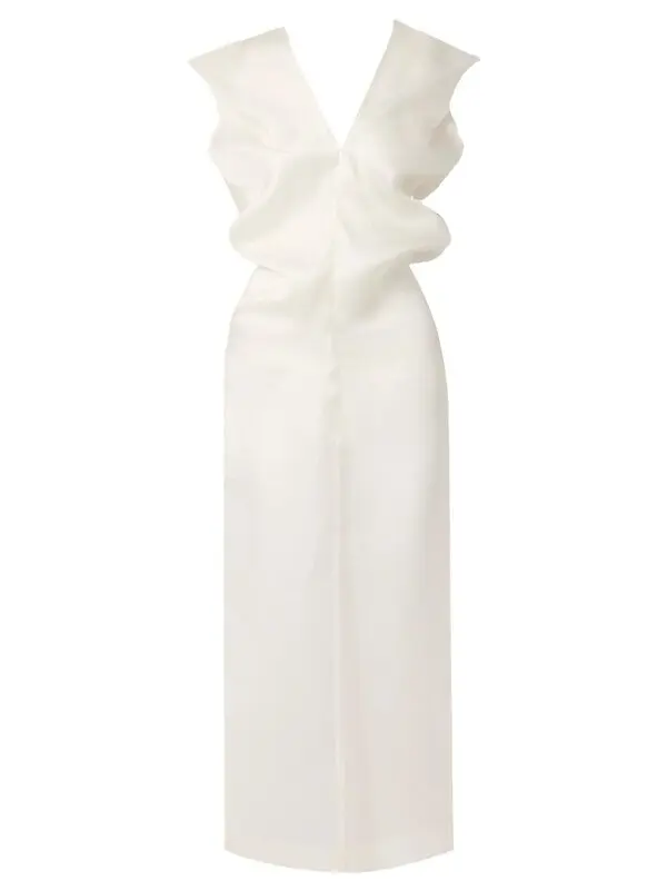 Khaite The Ima Silk Maxi Dress - White