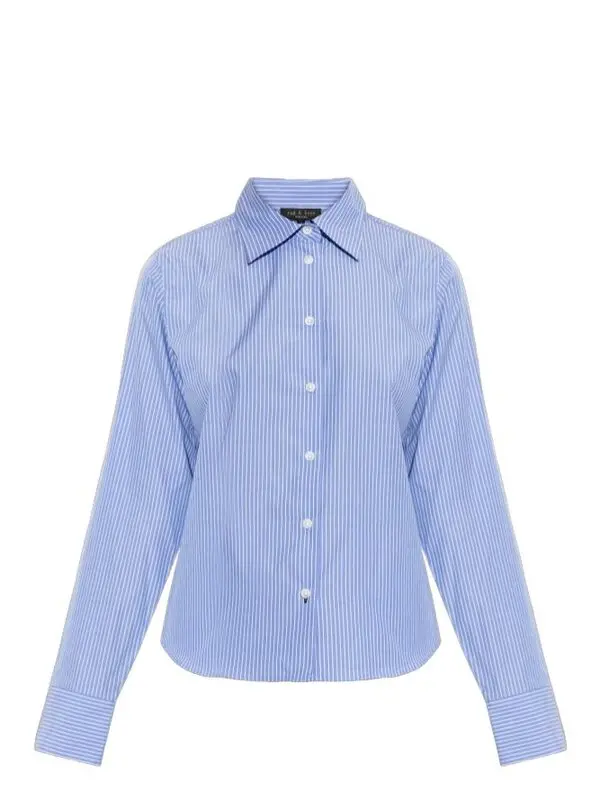 RAG  BONE Rag & Bone Striped Button-up Shirt - Blue