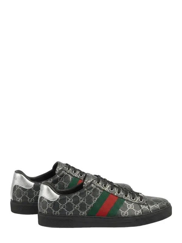 Gucci Ace Sneaker With Gg Monogram - Black