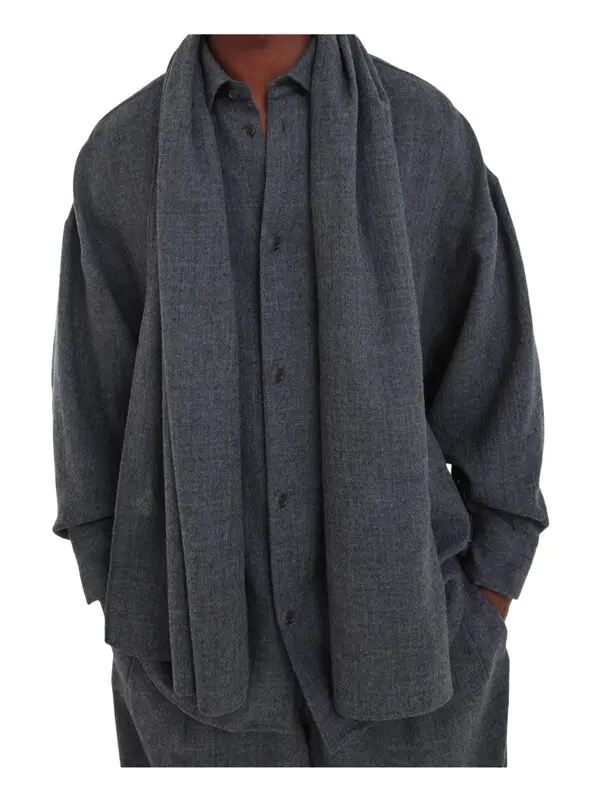 DARKPARK George Detachable Scarf Shirt - Black