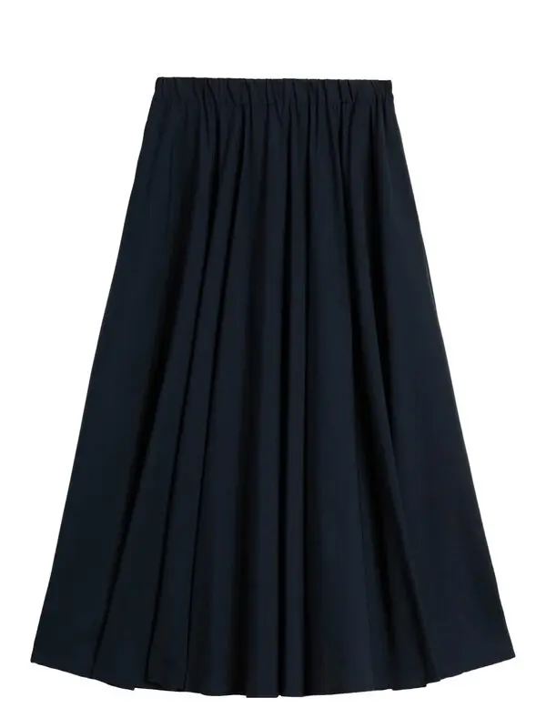 Aspesi Stretch Poplin Midi Skirt - Black