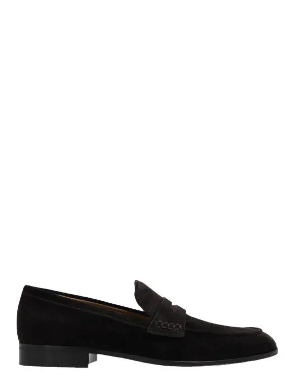 GIANVITO ROSSI Timeless Suede Loafers - Black