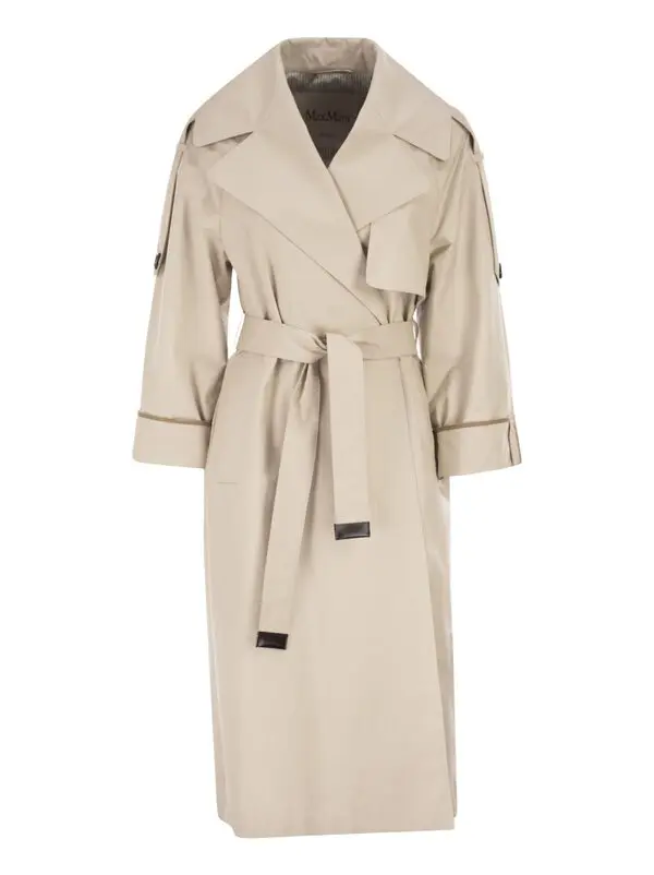 Max Mara Long-sleeved Belted Trench Coat - Nude