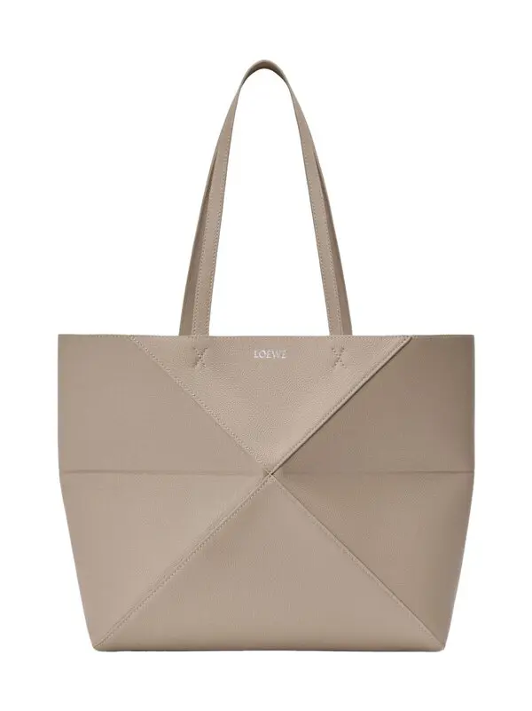 Loewe Medium Horizontal Puzzle Fold Tote Bag - Clay