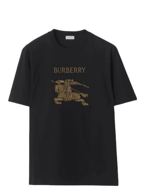 Burberry Ekd Embroidered Crewneck T-shirt - Black