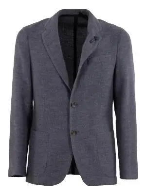 LARDINI Knit Blazer - Black