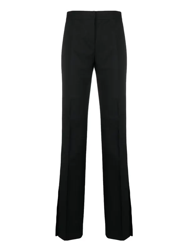 Off-White High-waist Split-hem Tailored Trousers - Black