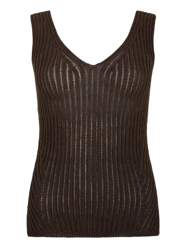 Max Mara Vicini Sleeveless Knitted Top - Black