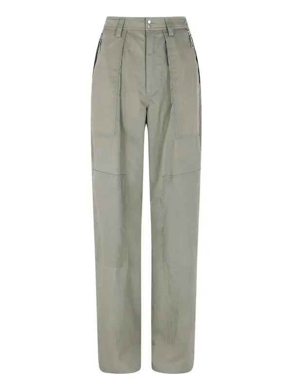 Rabanne Pleated Button-fastened Cargo Trousers - Khaki