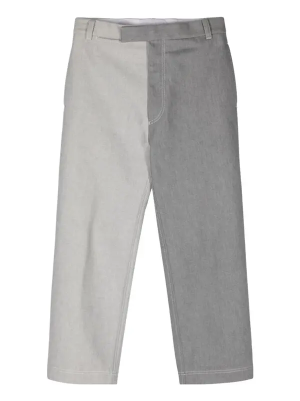 Thom Browne Two-toned Mid-rise Jeans - Medium Gray