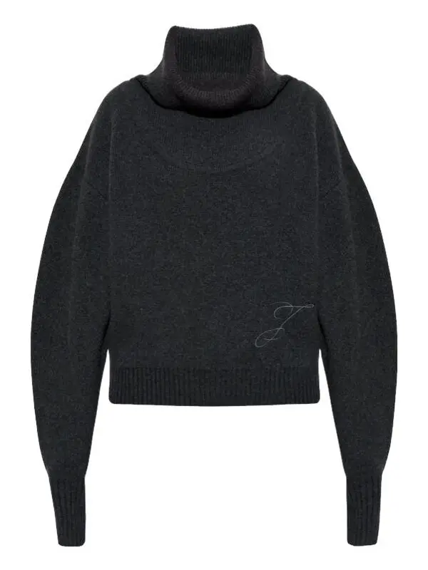 Jacquemus The Pallone Turtleneck Knitted Sweater - Black
