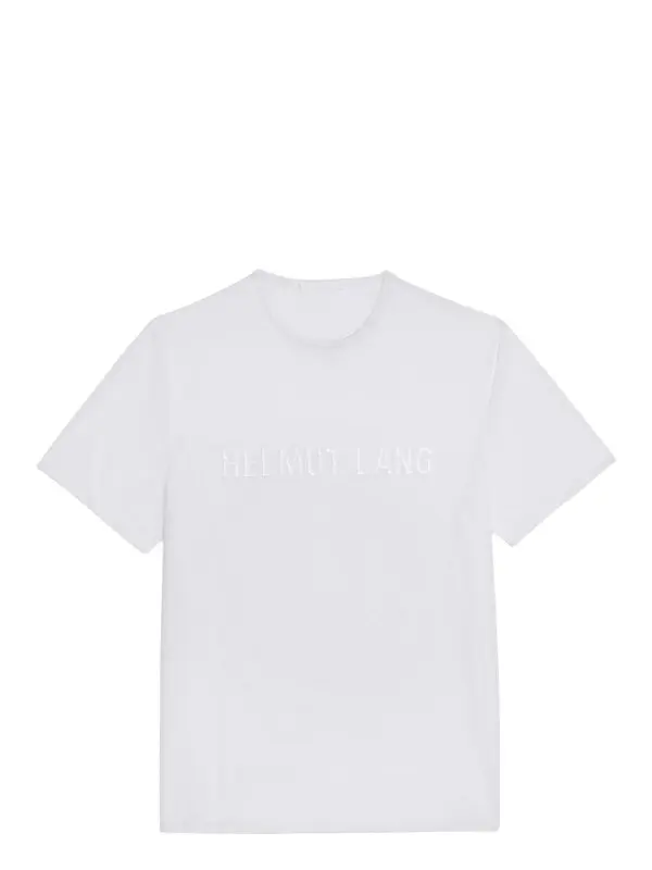 Helmut Lang Logo Printed Sheer Crewneck T-shirt - White