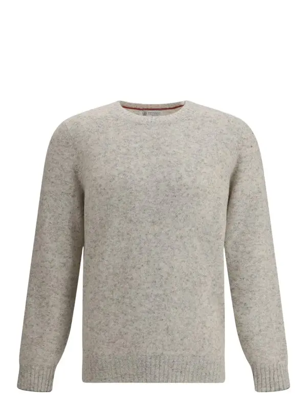 Brunello Cucinelli Crewneck Knitted Jumper - Light Gray
