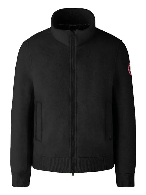Canada Goose Lawson Fleece Zip-up Jacket With Logo Patch - Black
