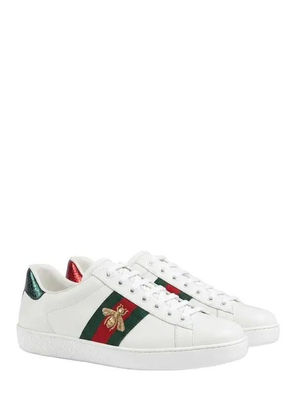 Gucci Ace Embroidered Sneakers - White