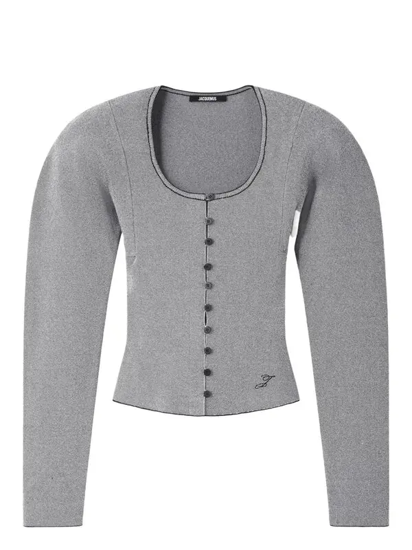 Jacquemus Sera Cardigan - Dark Gray