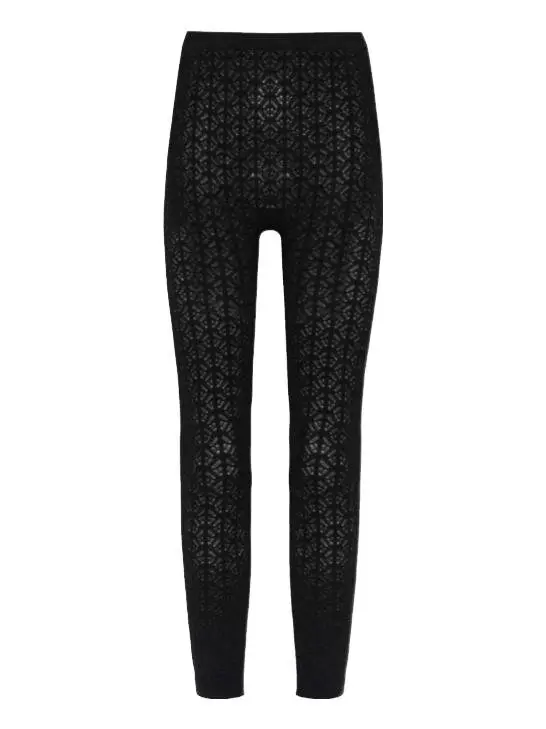 Alaïa Elastic Waist Leggings - Black