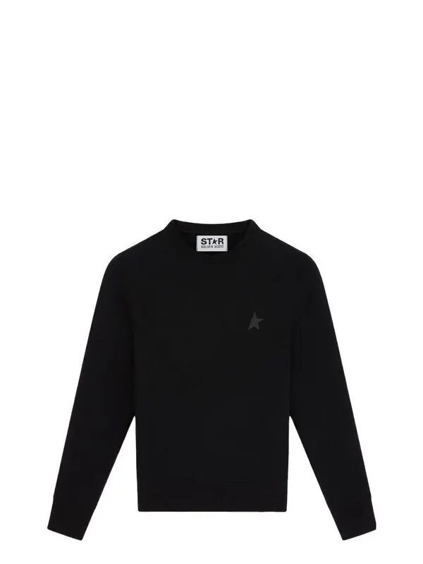 GOLDEN GOOSE Athena Star Collection Crewneck Sweatshirt - Black