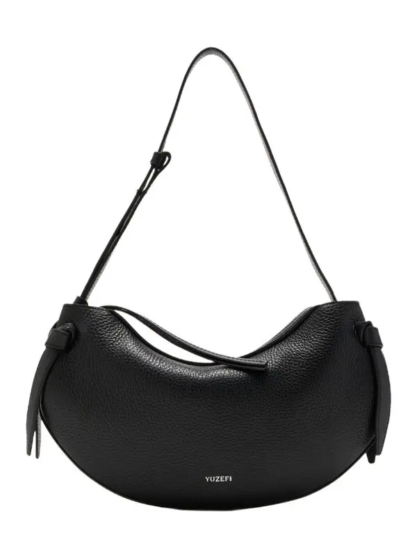 Yuzefi Fortune Cookie Logo Printed Shoulder Bag - Black