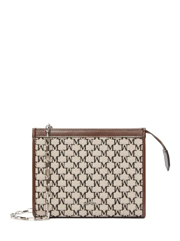 Max Mara Cotton Jacquard Monogram Pouch - Black